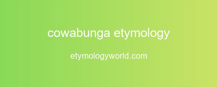 cowabunga Etymology: The Origin and History of 'cowabunga'